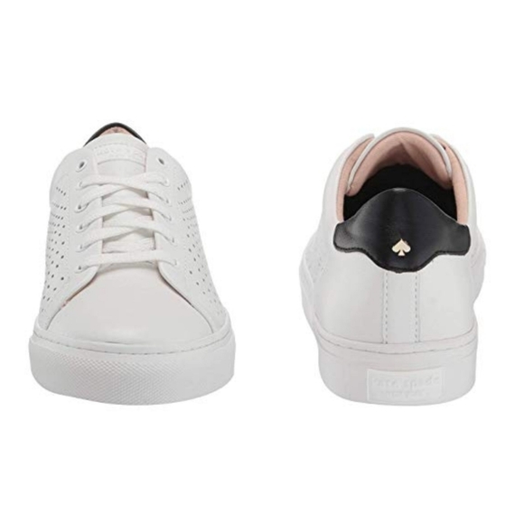 kate spade | Shoes | Kate Spade Perforated White Leather Sneakers ...